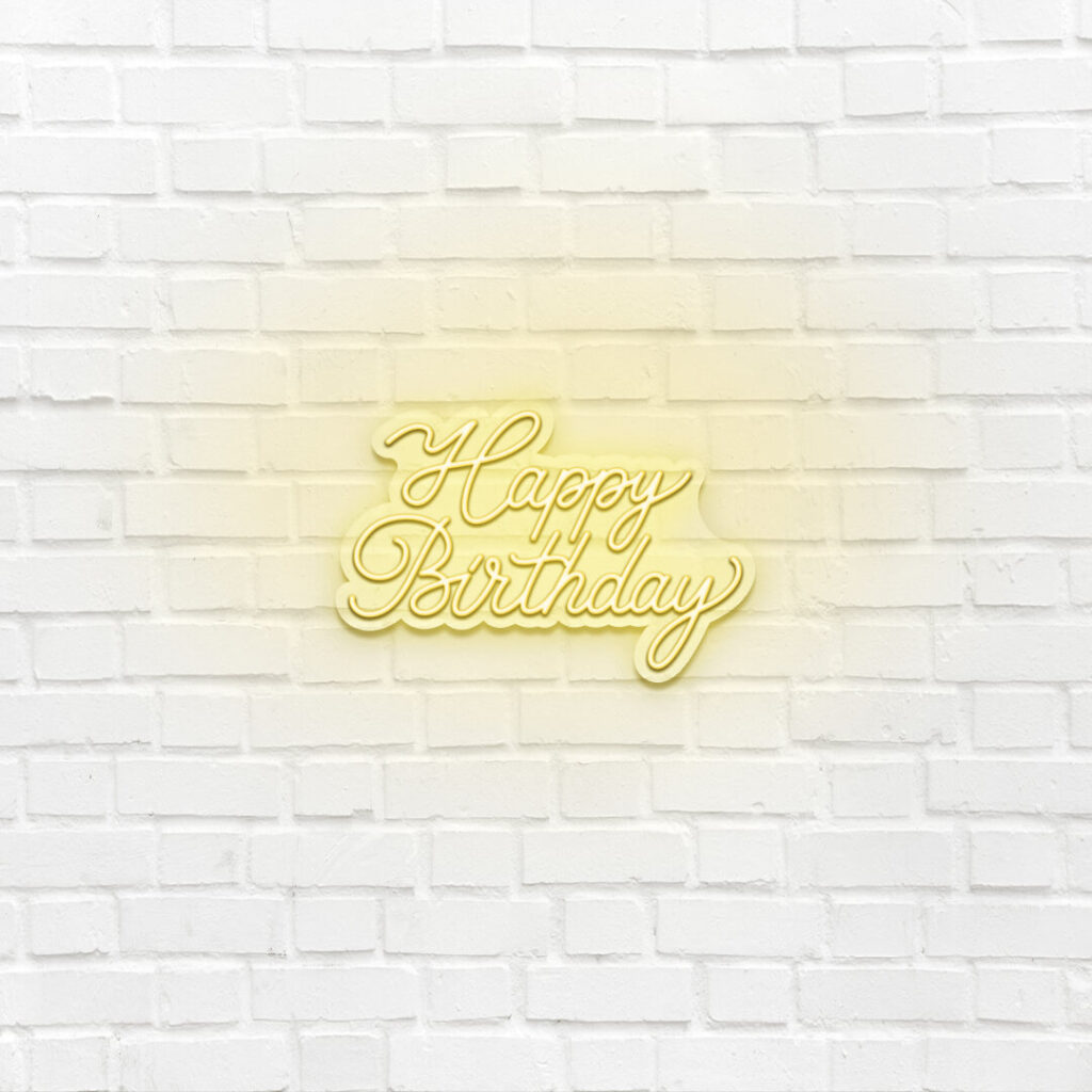 Happy Birthday V1 LED Neon Sign - Neon Signs USA